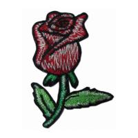 China 12C Flowers Embroidered Patch Sticker Pantone Dry Cleanable For Jacket for sale