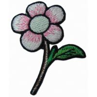 China 12C Flowers Embroidered Patch Sticker Pantone Dry Cleanable For Jacket for sale