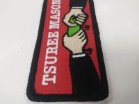 China 12C Handshake Embroidered Badge Patches Pantone Washable Offset Printing for sale