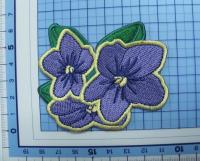 China Custom Embroidered Flower Patch 12C Washable Iron On Sew On for Clothing Jeans for sale