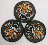 China Custom Embroidered Patches Iron On Badge 100pcs MOQ Washable Dry Cleanable Twill for sale