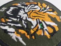 China Custom Embroidered Patches Iron On Badge 100pcs MOQ Washable Dry Cleanable Twill for sale