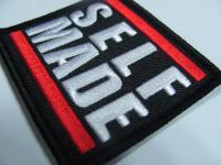 China Self Made Personalised Embroidery Patch Heat Seal Backing Merrow Border for sale