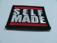 China Self Made Personalised Embroidery Patch Heat Seal Backing Merrow Border for sale