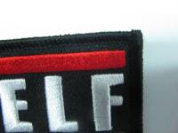 China Self Made Personalised Embroidery Patch Heat Seal Backing Merrow Border for sale