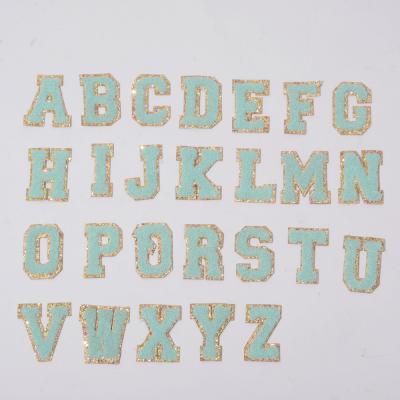 China Custom Chenille Letter Patches 0.8mm-3.5mm Thick Iron On DIY Decoration for Clothing for sale