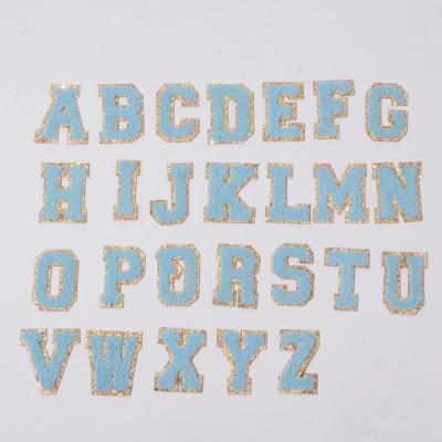 China Custom Colorful Adhesive Varsity Letter Iron On Patches Chenille Embroidery 0.8mm-3.5mm for sale