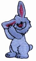 China Custom Twill Animal Iron On Embroidery Patches Merrow Border Bulk Packing 9 Colors for sale