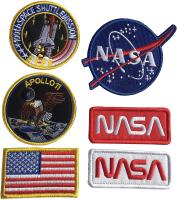 China Custom Embroidered Patches 200mm Hook and Loop Backing for Military Tactical NASA Style for sale