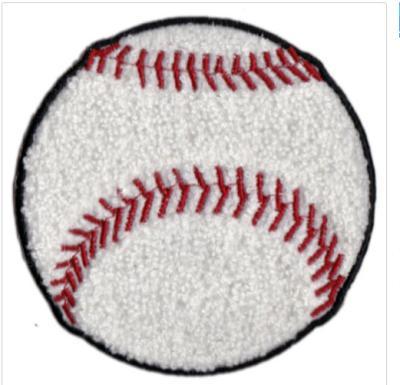 China Custom Iron On Chenille Basketball Patch for Letterman Jackets PMS Color 50pcs MOQ for sale