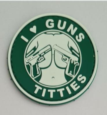 China Custom 3D Soft PVC Morale Patch with Hook and Loop Backing 100 Pcs MOQ for sale