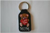 China Custom Embroidered Key Chain 130x30mm Twill Polyester Cotton Promotional Gift for sale