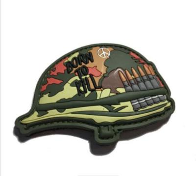China Custom 2D 3D PVC Morale Combat Patch Private Joker Born to Kill Full Metal Jacket for sale