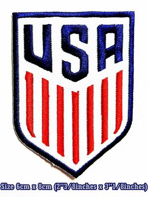 China Custom Embroidered Football Sport Patch Iron On Sew On 100mm Width 90% Embroidery for sale
