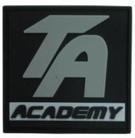 China Custom Embroidered Iron On Badge Patches Tennis Avenue Academy 100mm Wide for sale