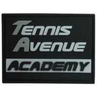 China Custom Embroidered Iron On Badge Patches Tennis Avenue Academy 100mm Wide for sale