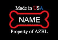China Custom Embroidered Dog Bone Patch Iron On 100mm PMS Color Name Service for sale