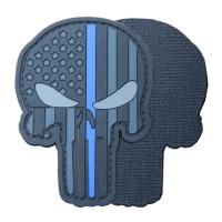 China Custom PVC Rubber Patches 5x2.8cm Pantone Color Chart Skull Flag Badges for sale