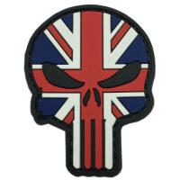 China Custom PVC Rubber Patches 5x2.8cm Pantone Color Chart Skull Flag Badges for sale