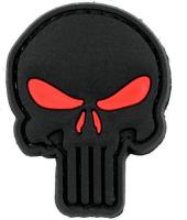 China Custom PVC Rubber Patches 5x2.8cm Pantone Color Chart Skull Flag Badges for sale