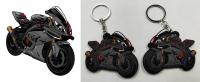 China custom logo printing made soft motor car shape 3D PVC rubber keychain for sale