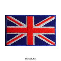 China Custom Embroidered UK Union Jack Flag Patch Iron On Sew On Badge 100mm for sale