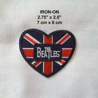 China Custom Embroidered Patch Iron On Backing 100mm Wide Music Emblem UK Flag Design for sale