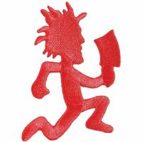 China 2.25x3 Inch Red Hatchetman Sew Iron On Embroidered Patch Dry Cleanable Custom for sale
