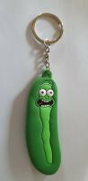 China Custom Rick and Morty PVC Keyring Cartoon Rubber Fob Holder 3D Design for sale