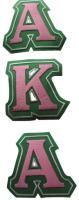 China Embroidery Iron On AKA word Applique Patch for sale