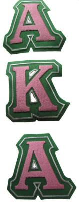 China Embroidery Iron On AKA word Applique Patch for sale