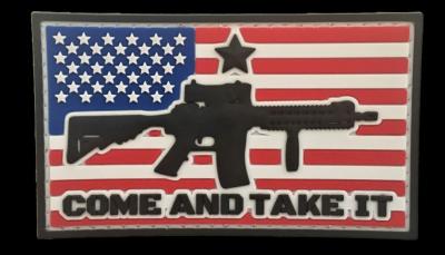 China Custom 3D PVC Rubber Patch Embossed Debossed Morale Patch Pantone Color Sew On Iron On for sale