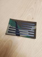 China Woodland IR American Flag Patch 3.5x2 Inch 100% Embroidery Twill Custom for sale