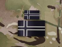 China Norway Flag IR Patch Pantone Color Twill Cordra Fabric 100% Embroidery Custom Size for sale