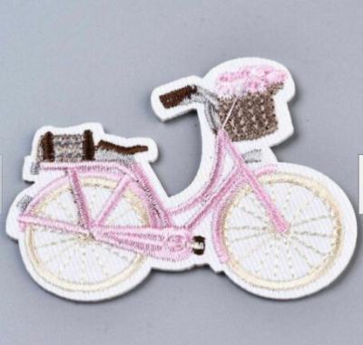China Custom Embroidered Patch Iron On Backing Twill Fabric 150mm Wide for Clothing for sale