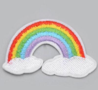 China Custom Iron On Sew On Embroidery Patches Shrink Proof 9 Color Options for Clothing for sale