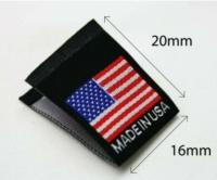 China Custom Embroidered Patches with Iron On Backing Merrow Border 150mm Wide for Clothing for sale