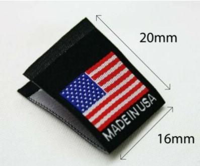 China Custom Embroidered Patches with Iron On Backing Merrow Border 150mm Wide for Clothing for sale