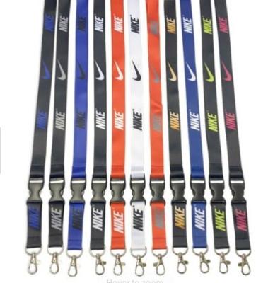 China Custom Printed Lanyards PMS Color 90cm Polyester for ID Card Phone Whistle for sale