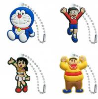 China Custom Soft PVC Keychain with Metal Ball Chain 2D 3D Logo Design for sale