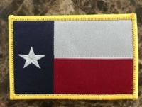 China Custom Embroidered Patch Iron On Backing 3x2 Inch Full Color Texas Lonestar State Design for sale