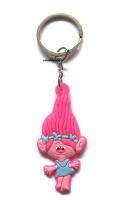 China Custom Princess Poppy Trolls PVC Keychain 2D 3D Logo Eco Friendly Durable for sale