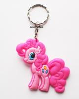 China Custom Soft PVC My Little Pony Pinkie Pie Rubber Keychain 2D 3D Logo for sale