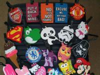 China Custom Cartoon Rubber Luggage Tag 0.6mm Sublimation Print with Plastic Strap for sale