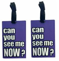 China Custom Silicone PVC Luggage Tags 0.6mm Thickness for Name Address ID Suitcase for sale