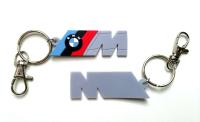 China Custom M3 M5 Emblem Light PVC Key Chain BMW M Power Logo Keyring 2D 3D for sale