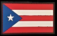 China Puerto Rico PR Flag PVC Patch 2D 3D Soft Embroidered Morale Patch Sew On Backing for sale
