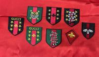 China Custom Merrow Border Embroidery Patches Iron On Backing 150mm Wide Custom Size for sale