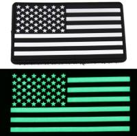 China Custom PVC Rubber Tactical Morale Patch Hook Loop Backing Glow in Dark for sale