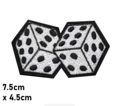 China Custom Embroidered Patch Heat Cut Border Hook and Loop Backing 127mm for sale